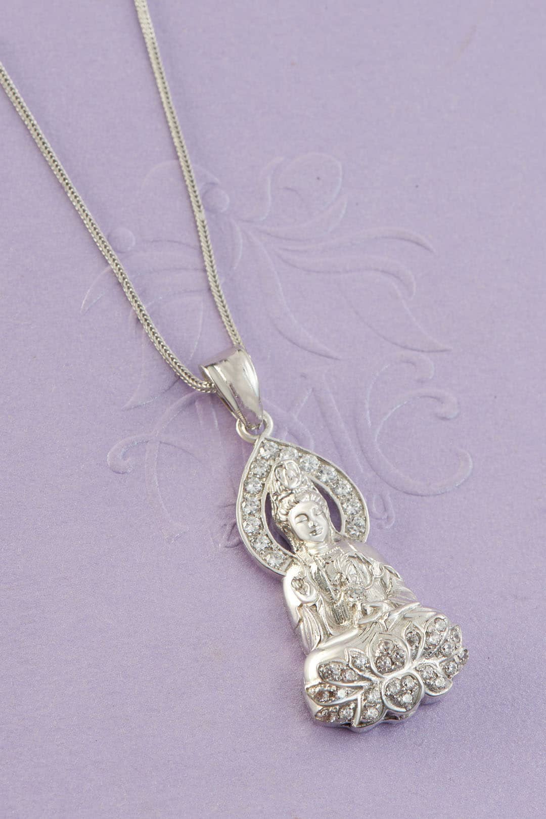 Guanyin Buddha Pendant in Sterling Silver | AME Jewellery